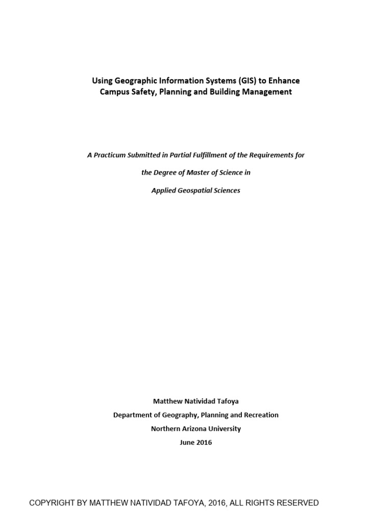 Matt Tafoya Practicum 2016 Signatures.compressed | PDF | Geographic ...