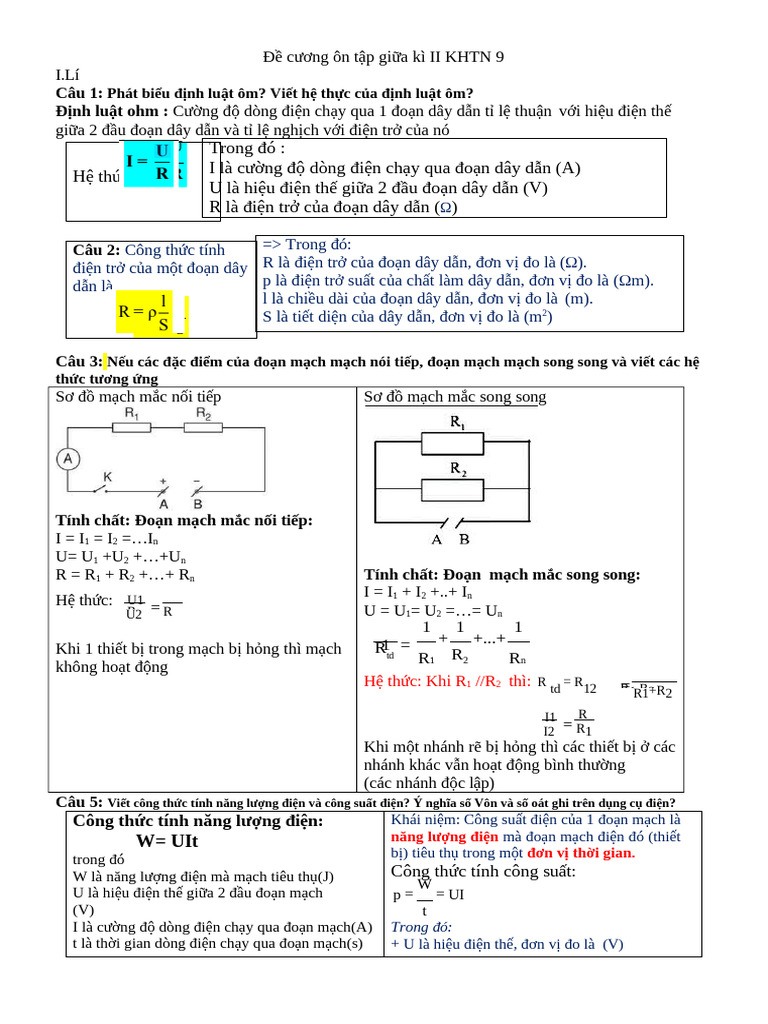 ĐỀ CƯƠNG KHTN | PDF