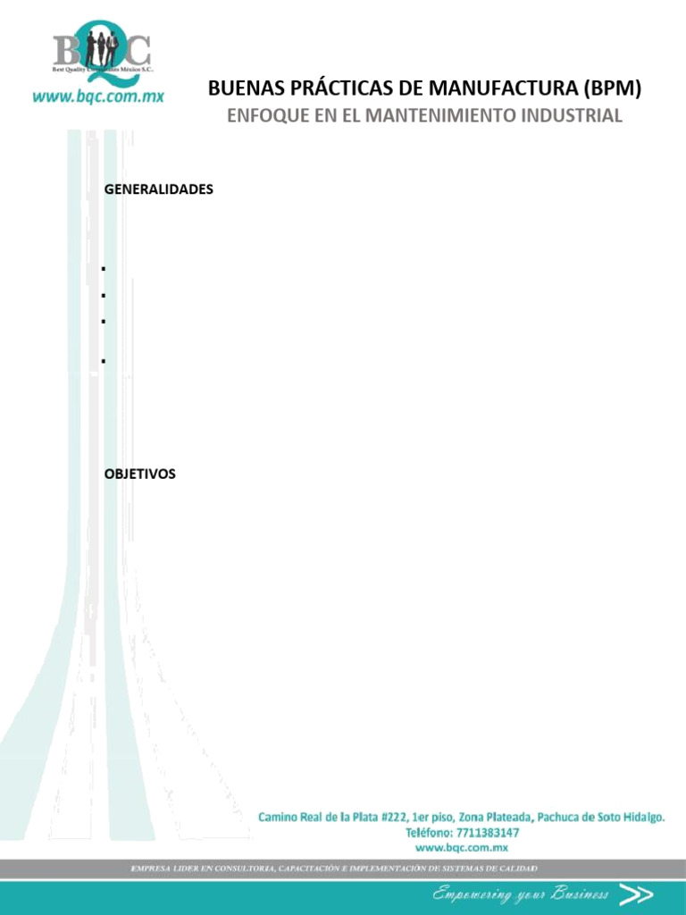 FICHA TECNICA - BPM Enfoque Mantenimiento Industrial | PDF