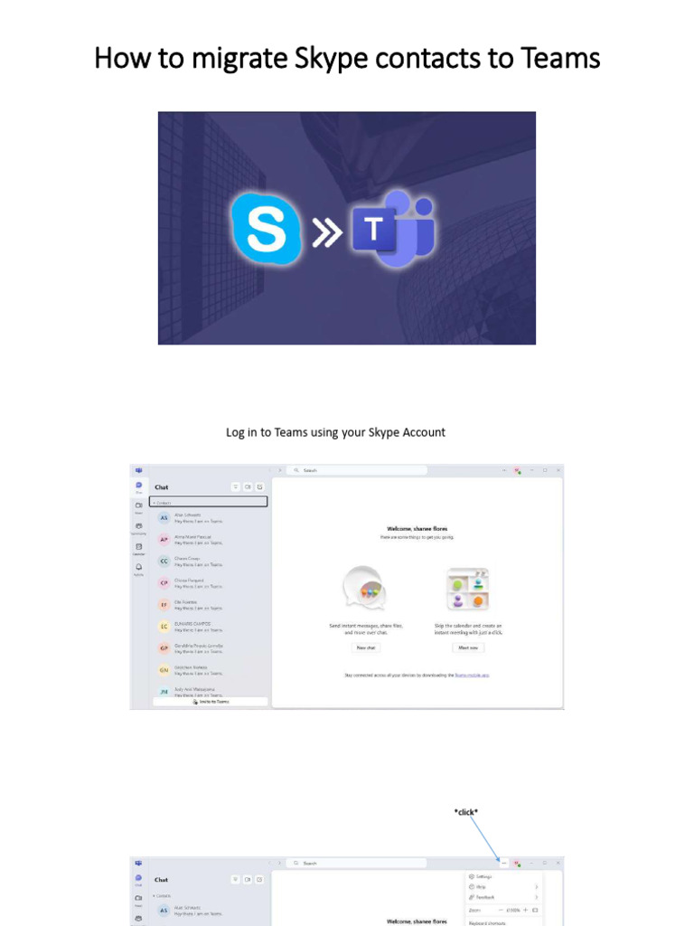 How To Migrate Skype Contacts To Teams | PDF