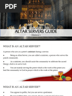 Altar Server's Dictionary Guide | PDF | Eucharist | Rituals