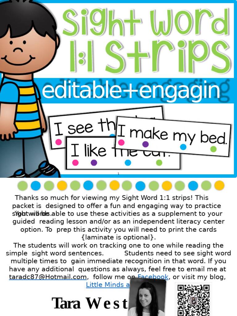 Sight Words Sentences | PDF