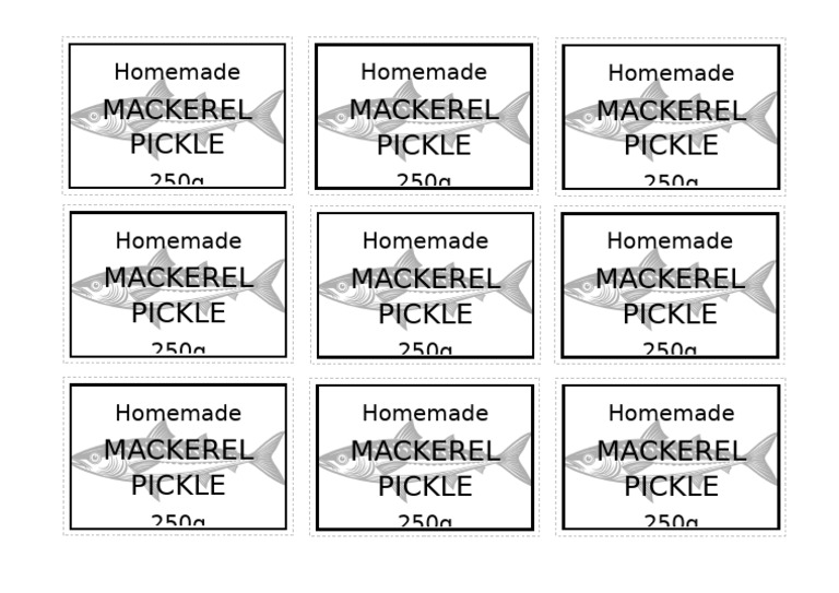 Mackerel Pickle template | PDF