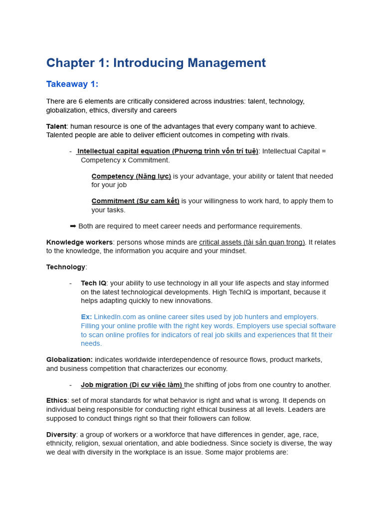 Key Elements of Modern Management | PDF | Planning | Foreign Direct ...
