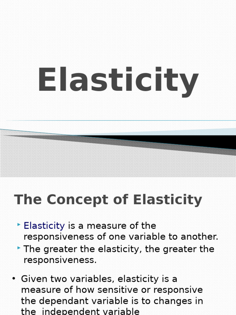 Understanding Elasticity in Economics | PDF | Elasticity (Economics ...