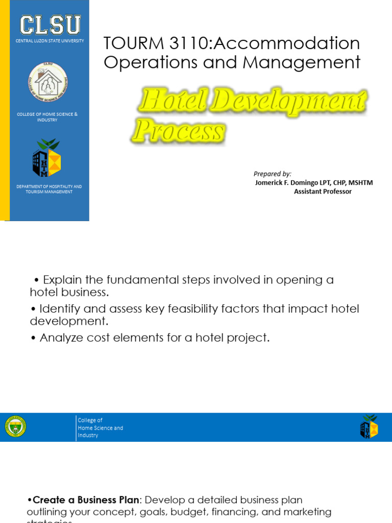 Hotel Development Process | PDF | Labour Economics | Interest