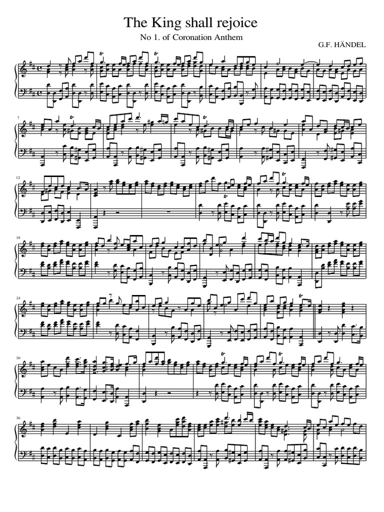 Handel's Coronation Anthem: The King Rejoices | PDF | Ceremonies ...