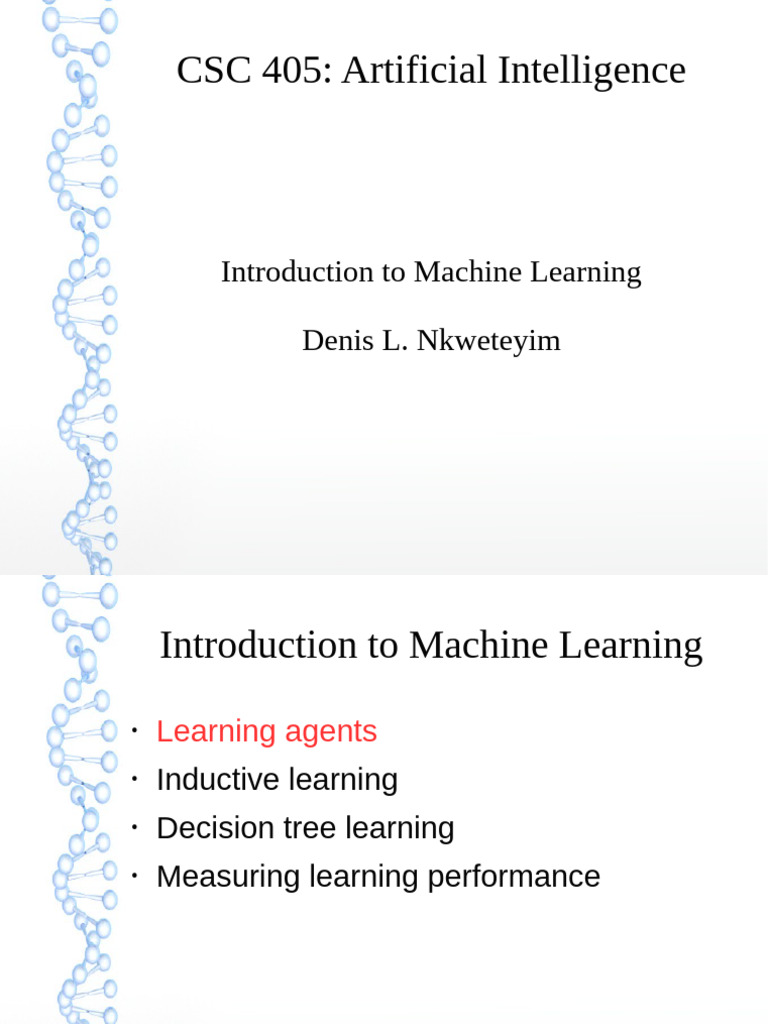 6-CSC 405 Sem1 2020-2021 - Intro To Machine Learning | PDF | Machine ...