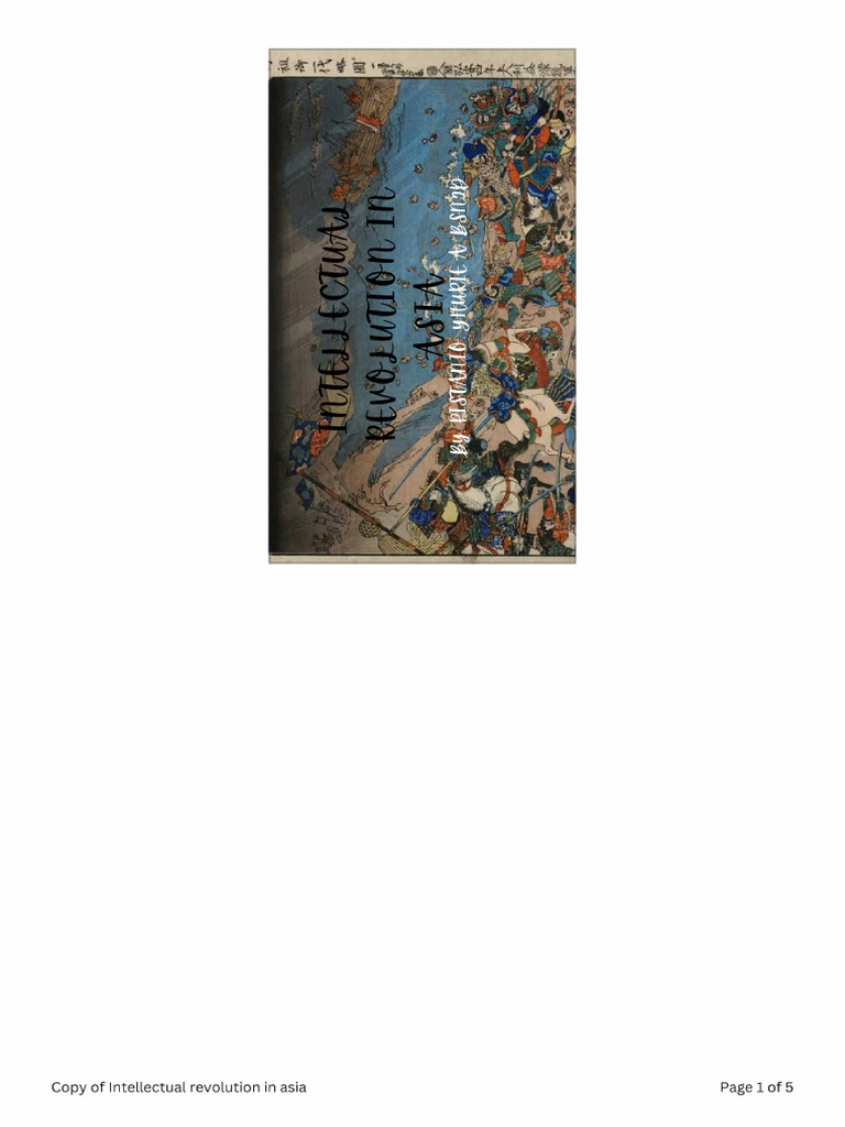 Intellectual Revolution in Asia - PDF 2 | PDF