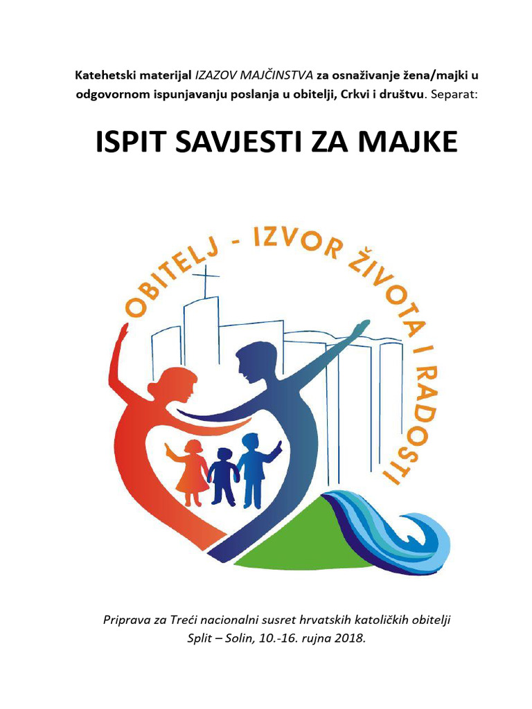 Ispit Savjesti Za Majke | PDF