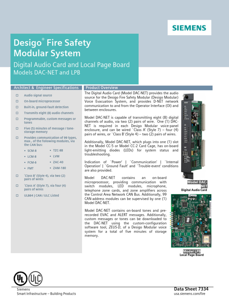 7334 - Rev 1 - DAC-NET and LPB | PDF | Telephone | Digital To Analog Converter