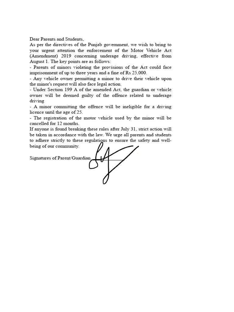 Dear Parents and Students | PDF