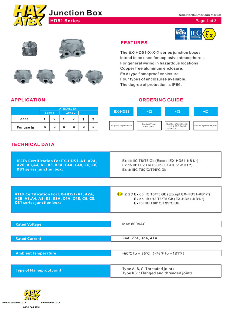 HD51-Junction Box European Version | PDF | Equipment | Electrical Equipment