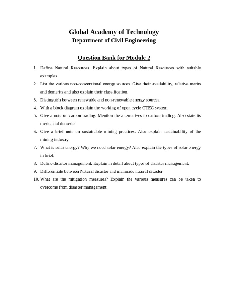 EVS Module 2 QB | PDF