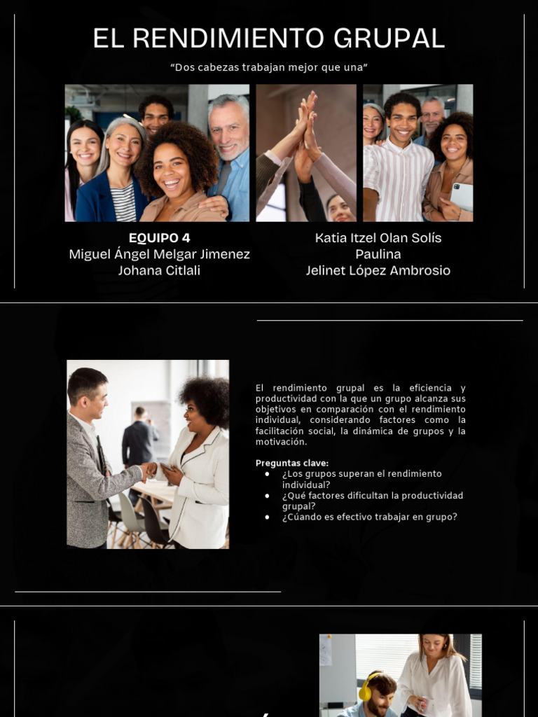 Rendimiento_Grupal | PDF | Motivación | Motivacional