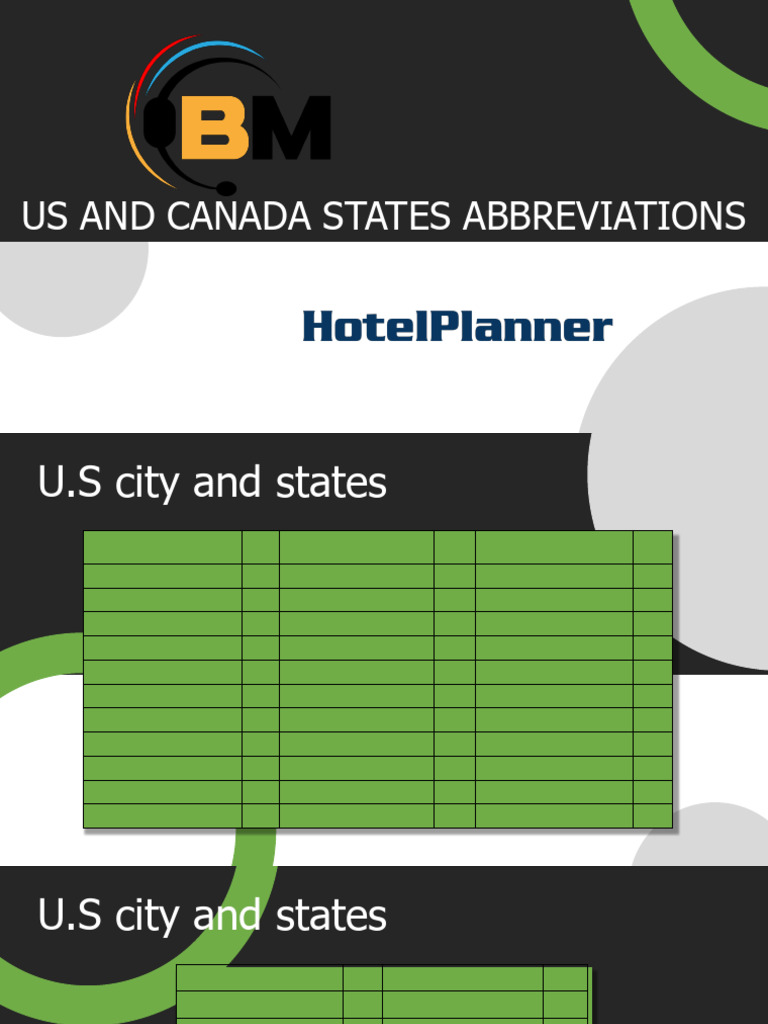 US and Canada State Abbreviations Guide | PDF