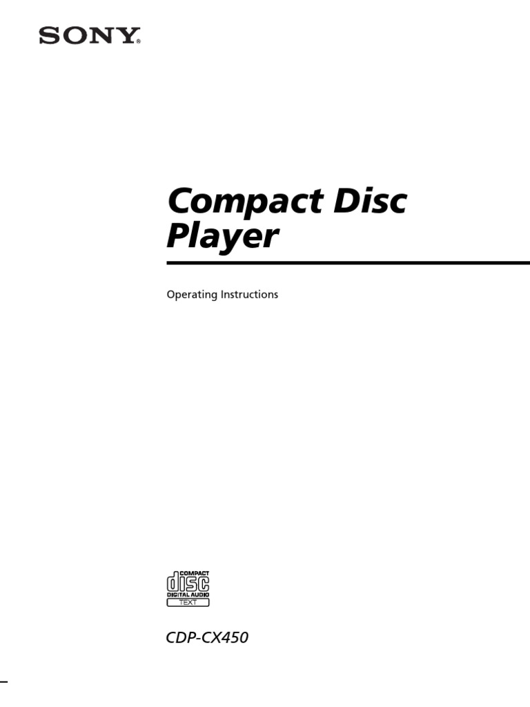CDPCX 450 | PDF | Compact Disc | Electromagnetic Interference