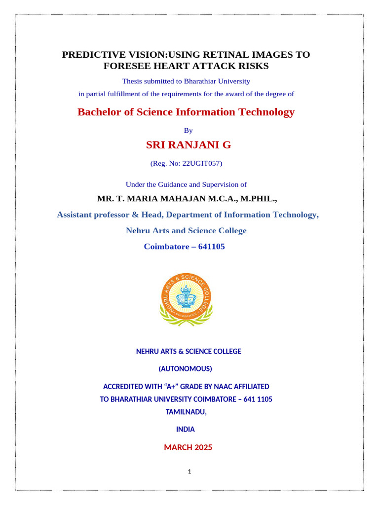 Predictive Vision Using Retinal Images To Foresee Heart Attack Risks ...