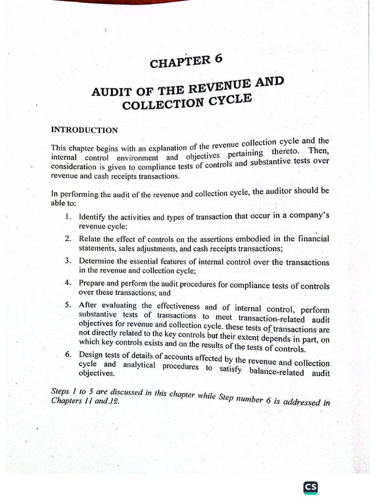Chapter 6 Audit of the Revenue & Collection Cy | PDF