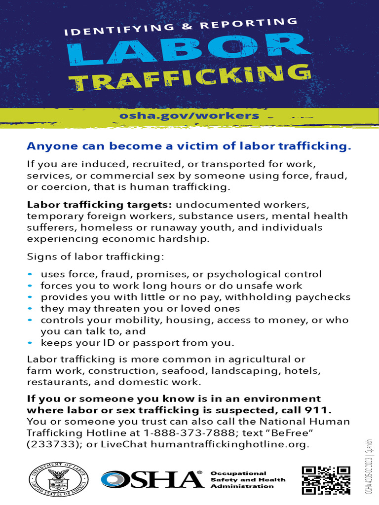 OSHA-Labor Trafficking Wallet Card | PDF