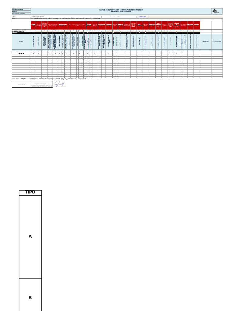 2 - Matriz de Capacitacion Hsec-1 | PDF | Seguridad y salud ocupacional | Higiene Ocupacional