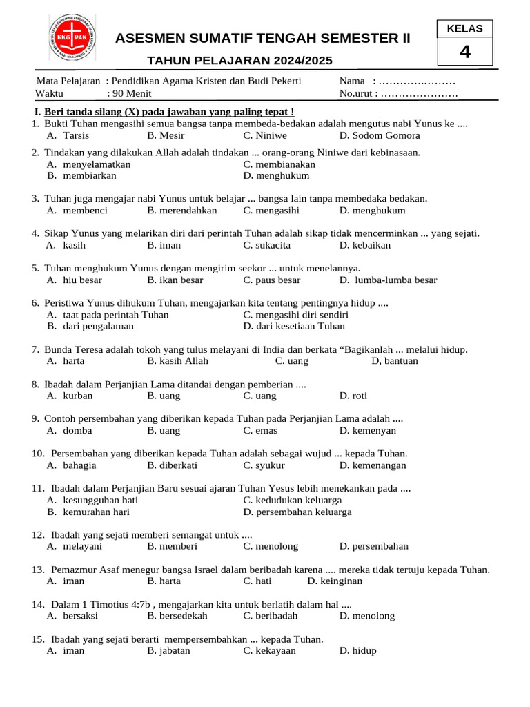 ASTS PAK-BP Kls 4 (Sem 2) | PDF