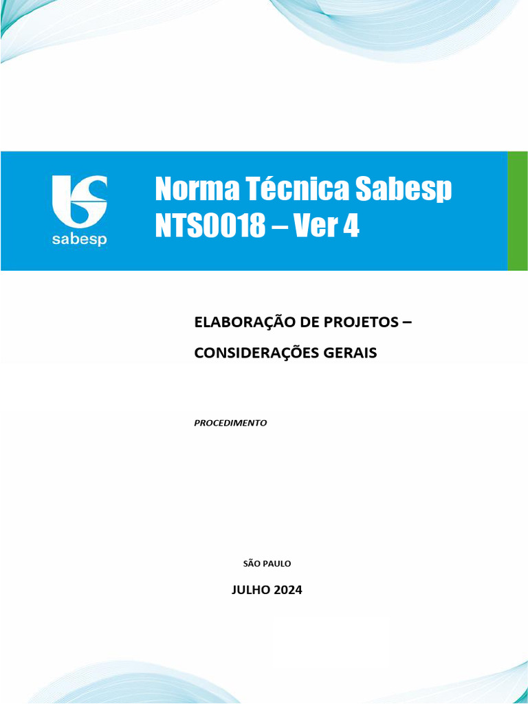 Sabesp Orientação Projeto Ver 4 Pdf Bim