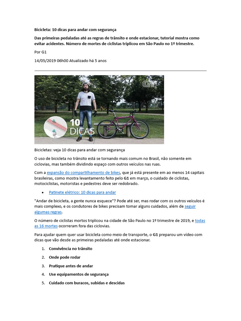 Bicicleta | PDF
