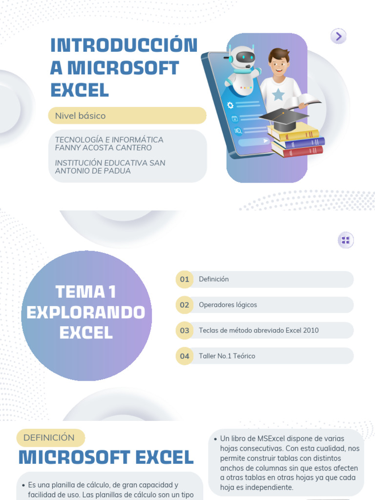 Introducción A Microsoft Excel - 20250218 - 170954 - 0000 | PDF | Microsoft Excel | Hoja de cálculo