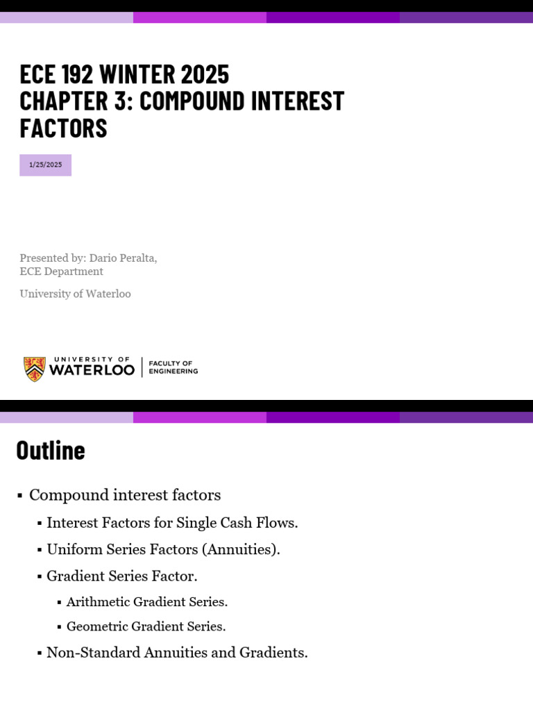 ECE192 Chapter 3 | PDF | Interest | Present Value