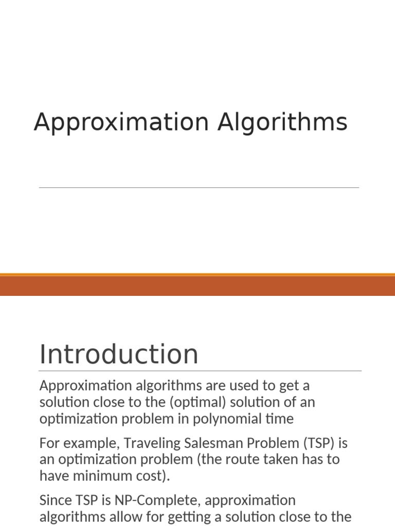 2.0 ALGO211 Week8 Approximation | PDF | Linear Programming ...
