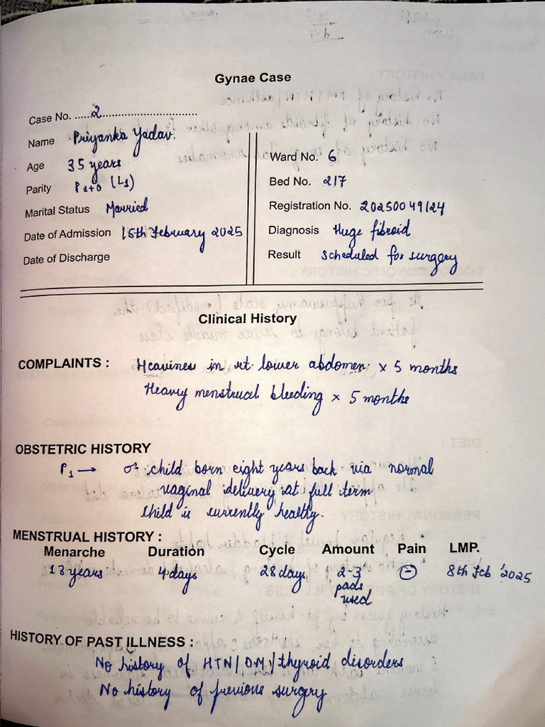 Huge Fibroid (Gynae) | PDF