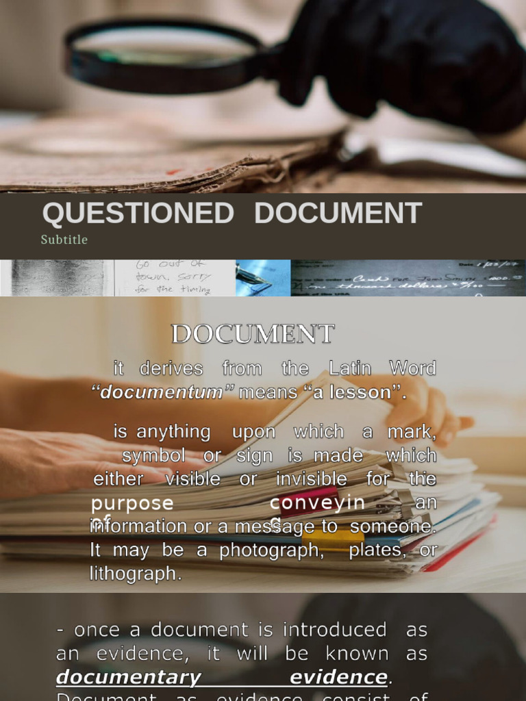 Questioned 20 20document 20lecture 20abilla | PDF | Signature