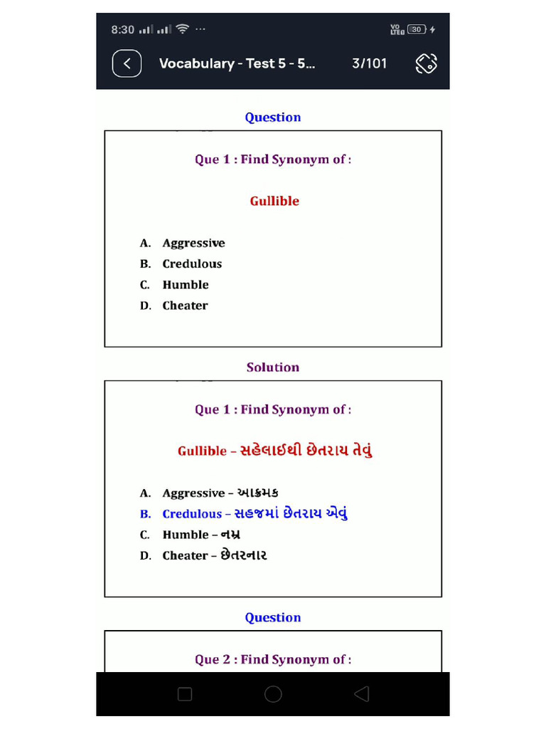 English Vocabulary Test 5 | PDF