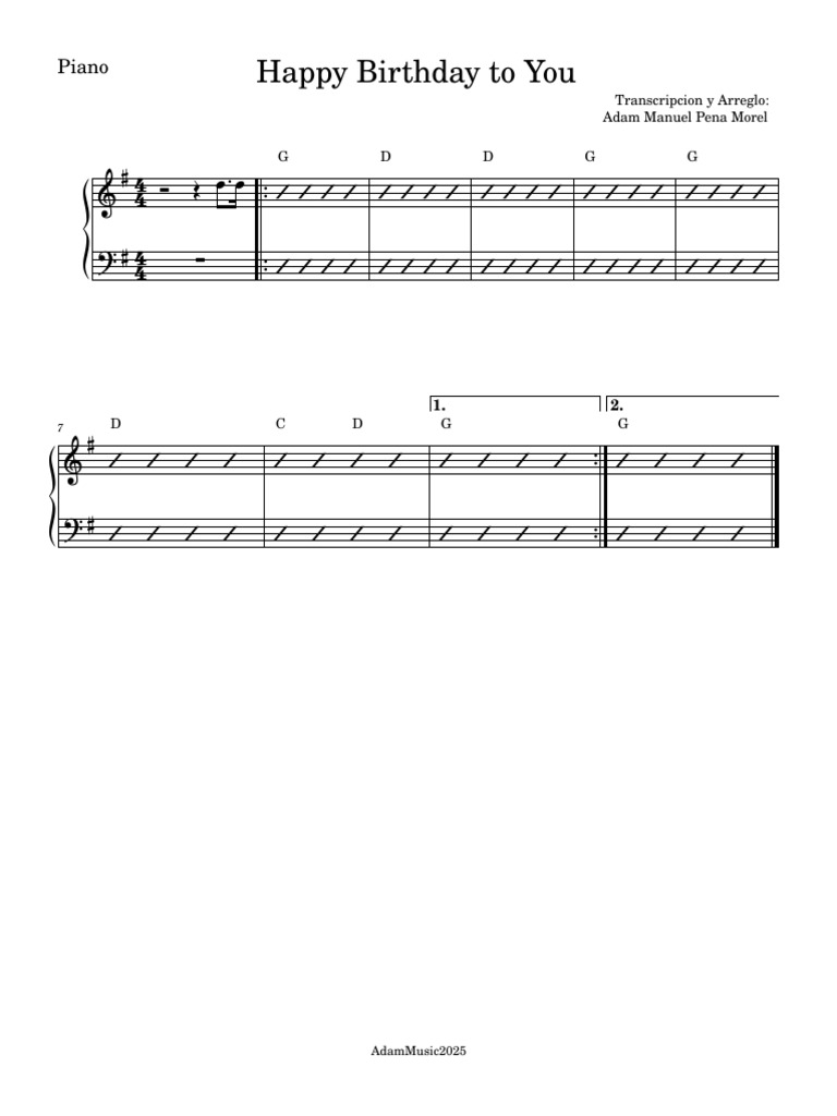 Happy Birthday To You-Piano | PDF