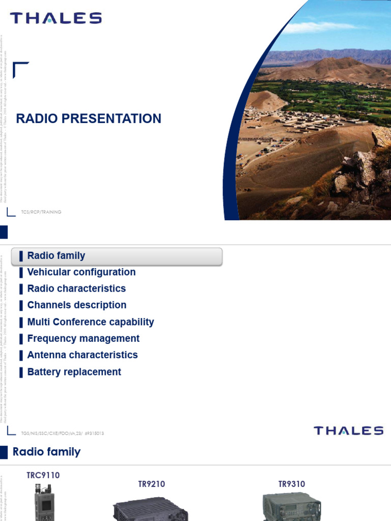 Thales TRC Radio Family Overview | PDF | Radio | Very High Frequency
