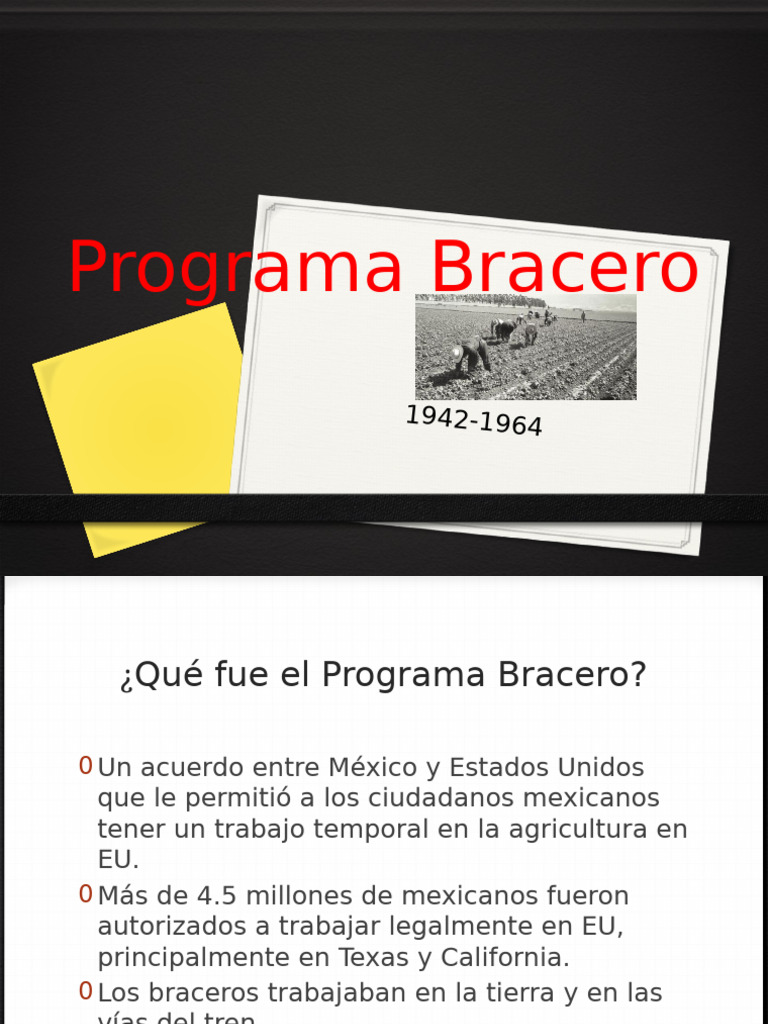 Programa Bracero | PDF