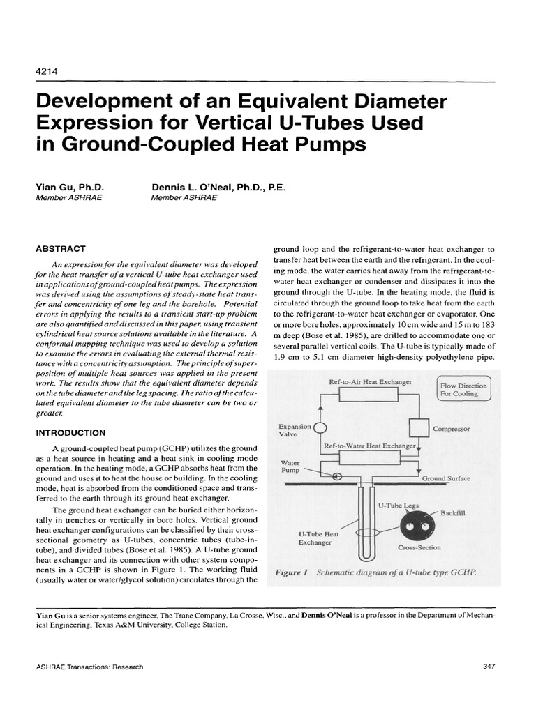 Development - of - An - Equivalent - Diameter Expression For Vertical U ...