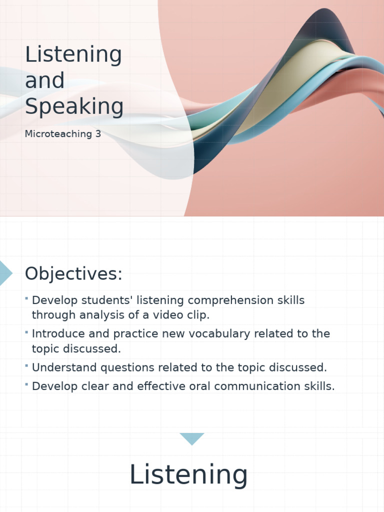 Listening and Speaking 2 | PDF