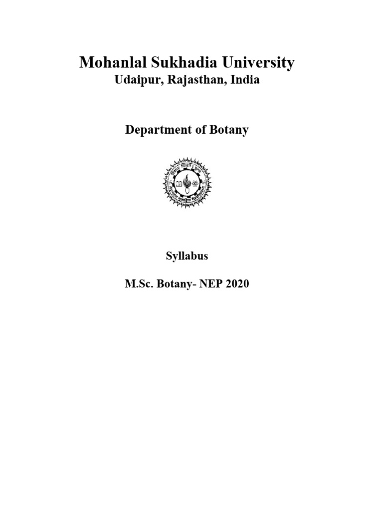 Botany PG Syllabus Semester-I & II | PDF | Genetic Linkage | Cell Cycle