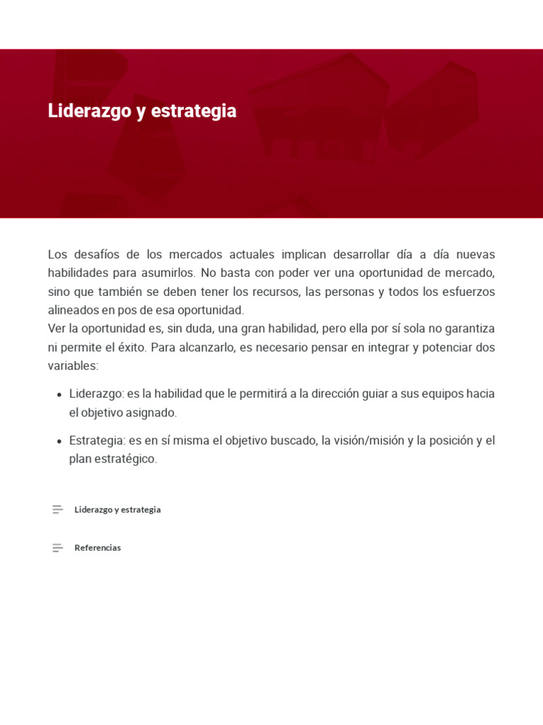 Liderazgo y Estrategia para el Éxito | PDF | Planificación estratégica ...