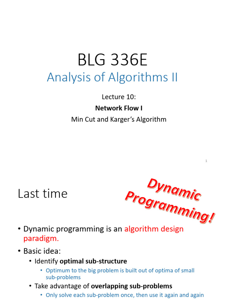 Lecture10_IO_BLG336E_2022 | PDF | Dynamic Programming | Mathematical ...