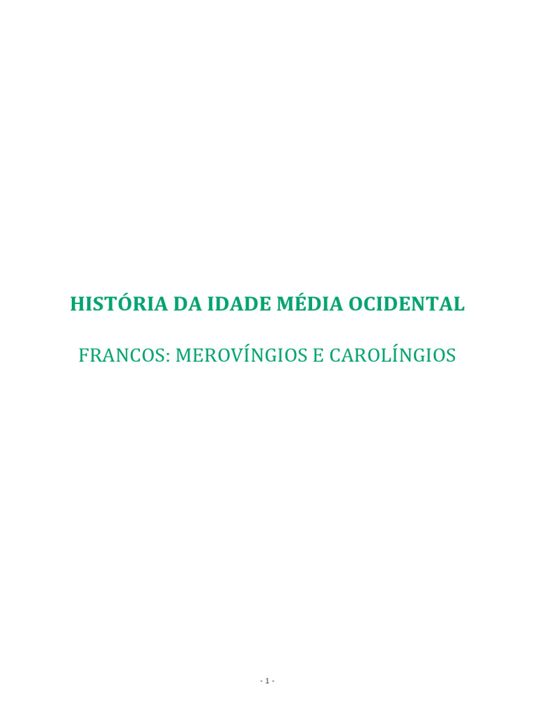 História dos Francos: Merovíngios e Carolíngios | PDF | Carlos Magno ...