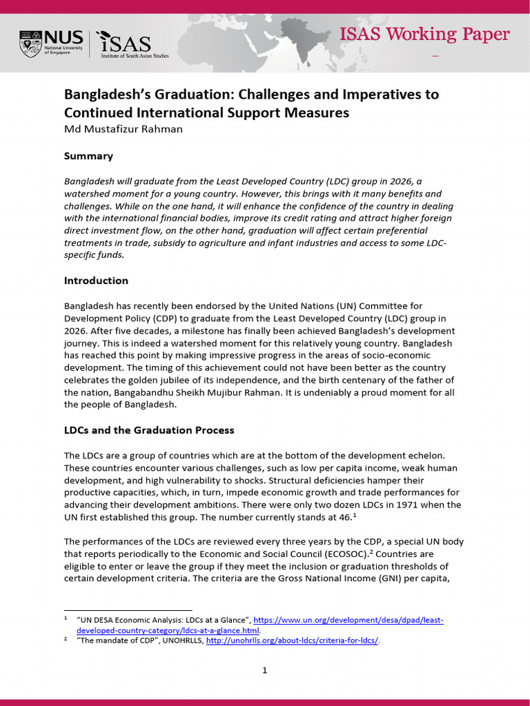 LDC Bangladesh Short Note | PDF | Market Access | Trips Agreement