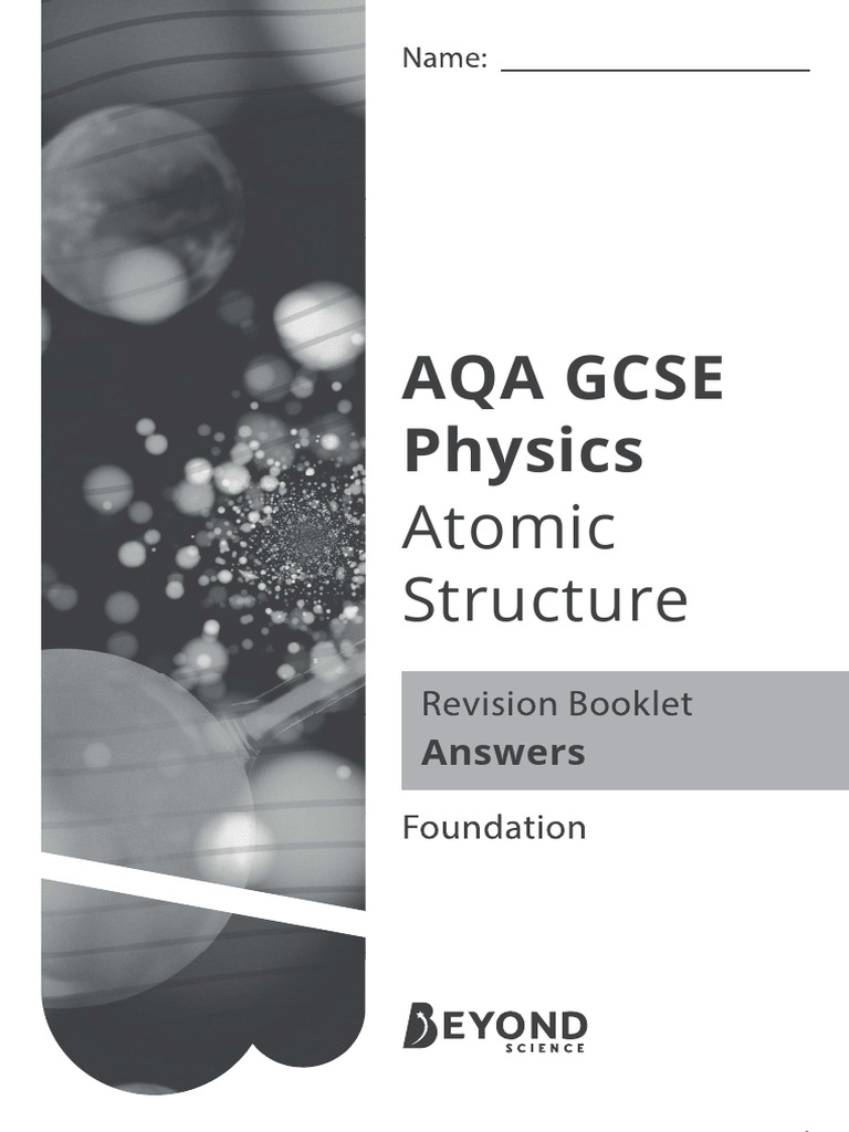 Atomic Structure Answers - Part 1 | PDF | Radioactive Decay | Atoms