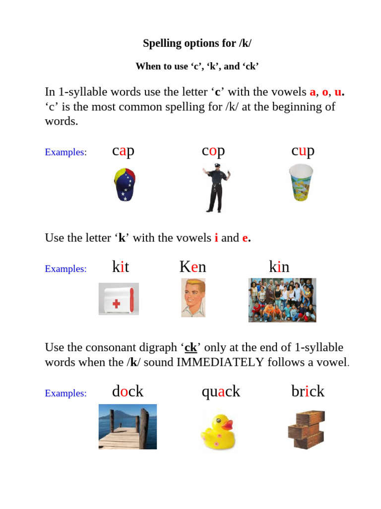 Spelling-Rule-for-c-k-ck | PDF