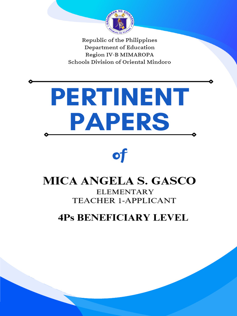 Copy of Pertinent Papers | PDF | Government