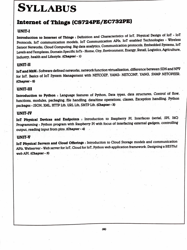 Iot Unit 1 Decode | PDF | Computer Network | Internet Of Things