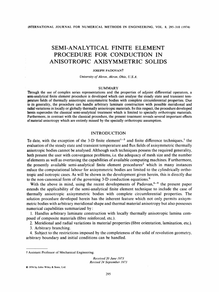 Semi-Analytical Finite Element Method for Anisotropic Solids | PDF ...