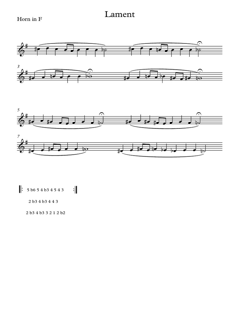 Lament Horn | PDF